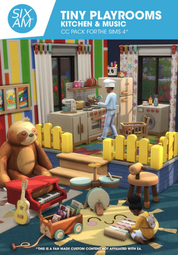 Tiny Playrooms: Kitchen and Music CC Pack - Sims 4 Wicked Mods
