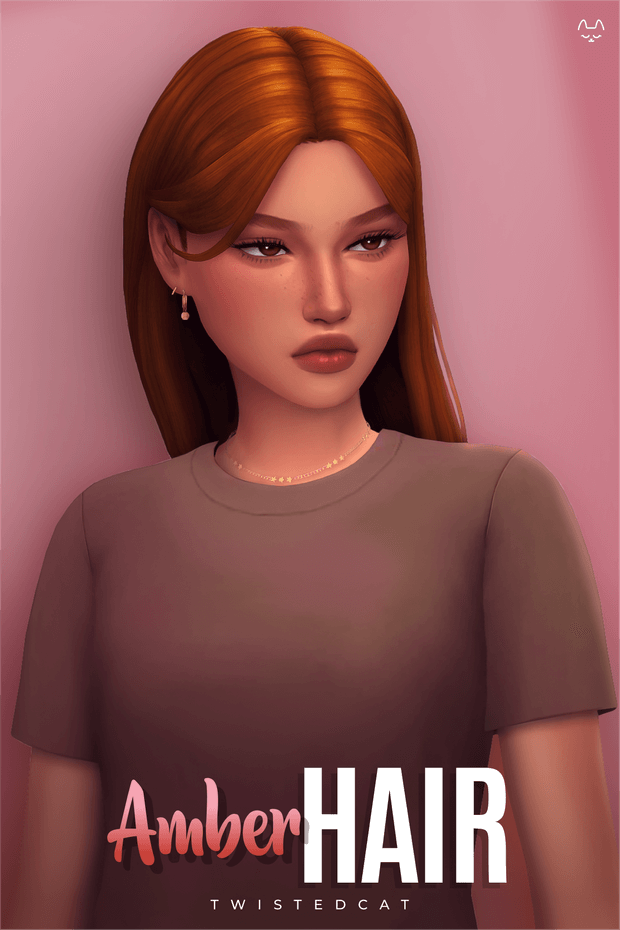 Amber Hair Twisted Cat Sims 4 Wicked Mods