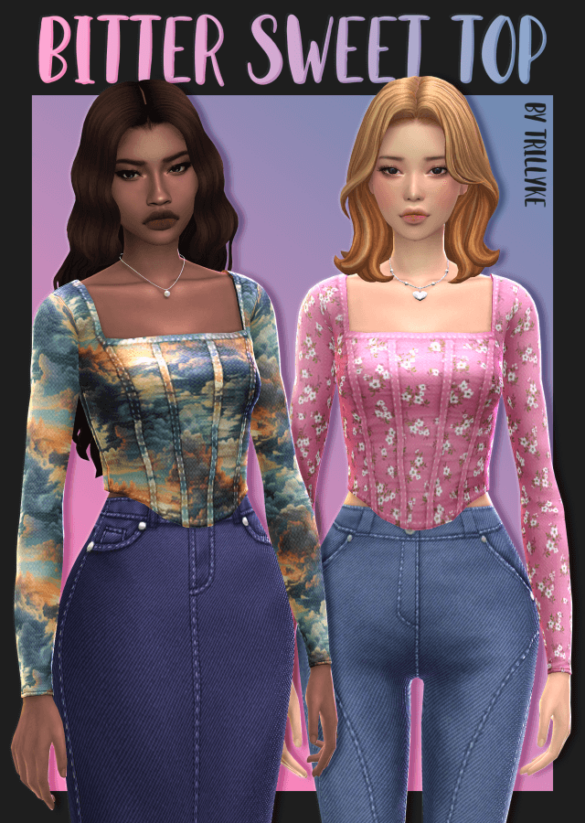 Bitter Sweet Top - Sims 4 Wicked Mods