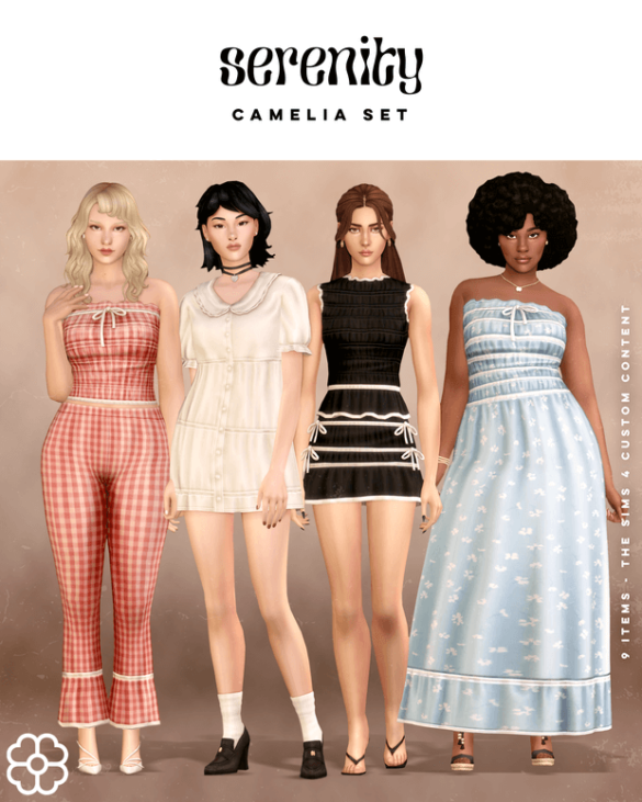 Camelia Set - 9 items - Sims 4 Wicked Mods