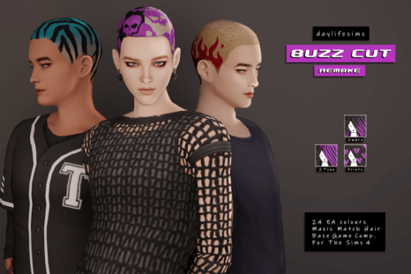 BUZZCUT - Remake - Sims 4 Wicked Mods