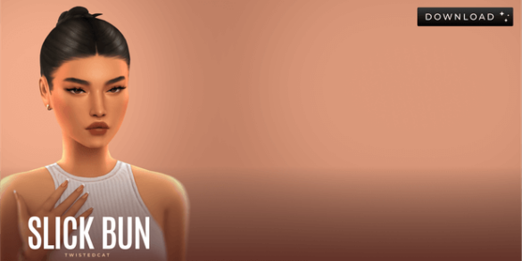 Slick Bun Download - Sims 4 Wicked Mods